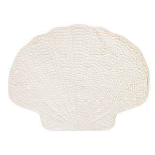 Shell White Cotton Quilted Placemat Set of 6 - Bed Bath & Beyond - 37235392