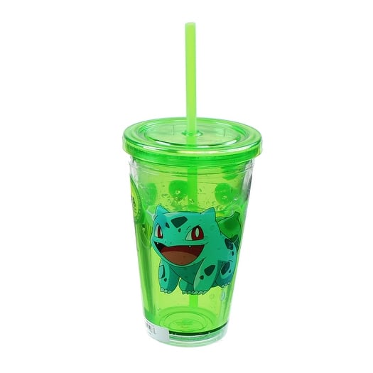 Pokemon Bulbasaur 18oz Carnival Cup w/ Floating Confetti Pokeballs ...