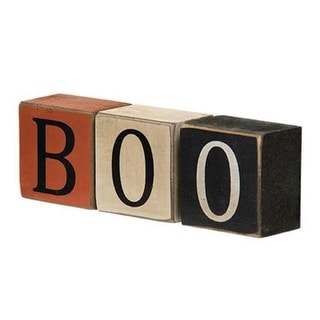 3/Set "Boo" Letter Blocks - 1.5" high by 1.5" wide by 1" deep. - Bed ...