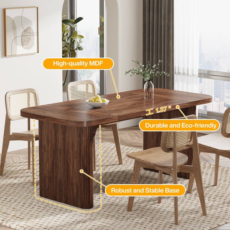 63'' Computer Desk for Home Office, Simple Rectangular Writing Table ...