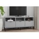 Origins by Alpine Milo 3 Drawer TV Console in Light Slate Grey - 64 ...