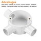 Conduit Boxs Junction Box with Cover, M4 Screws for Hose - White - Bed ...