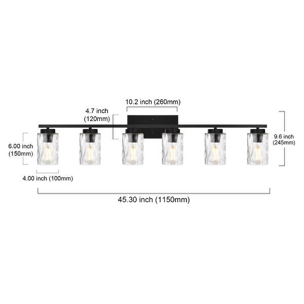 Vinluz Bathroom Lights with Ripple Water Glass - Bed Bath & Beyond ...