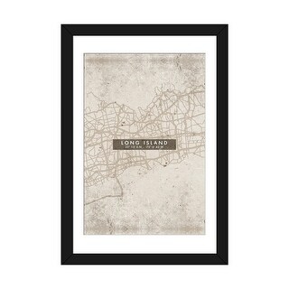 iCanvas "Long Island City Map Abstract Style" by WallDecorAddict - Bed ...