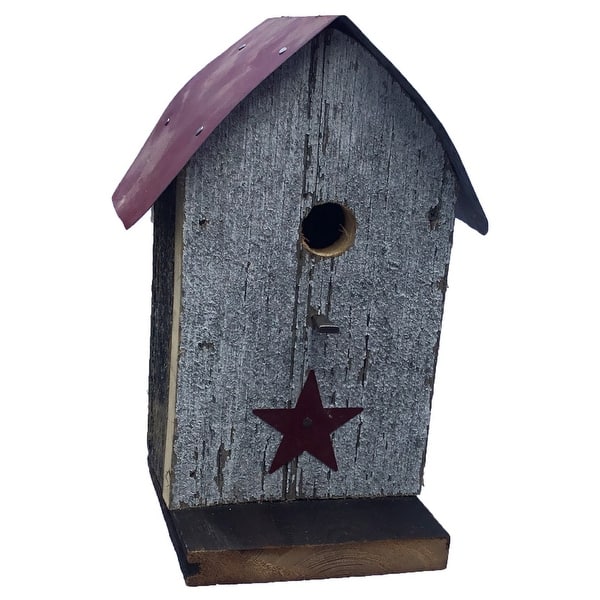 Barn Wood Round Roof Wren Bird House - Bed Bath & Beyond - 24148060