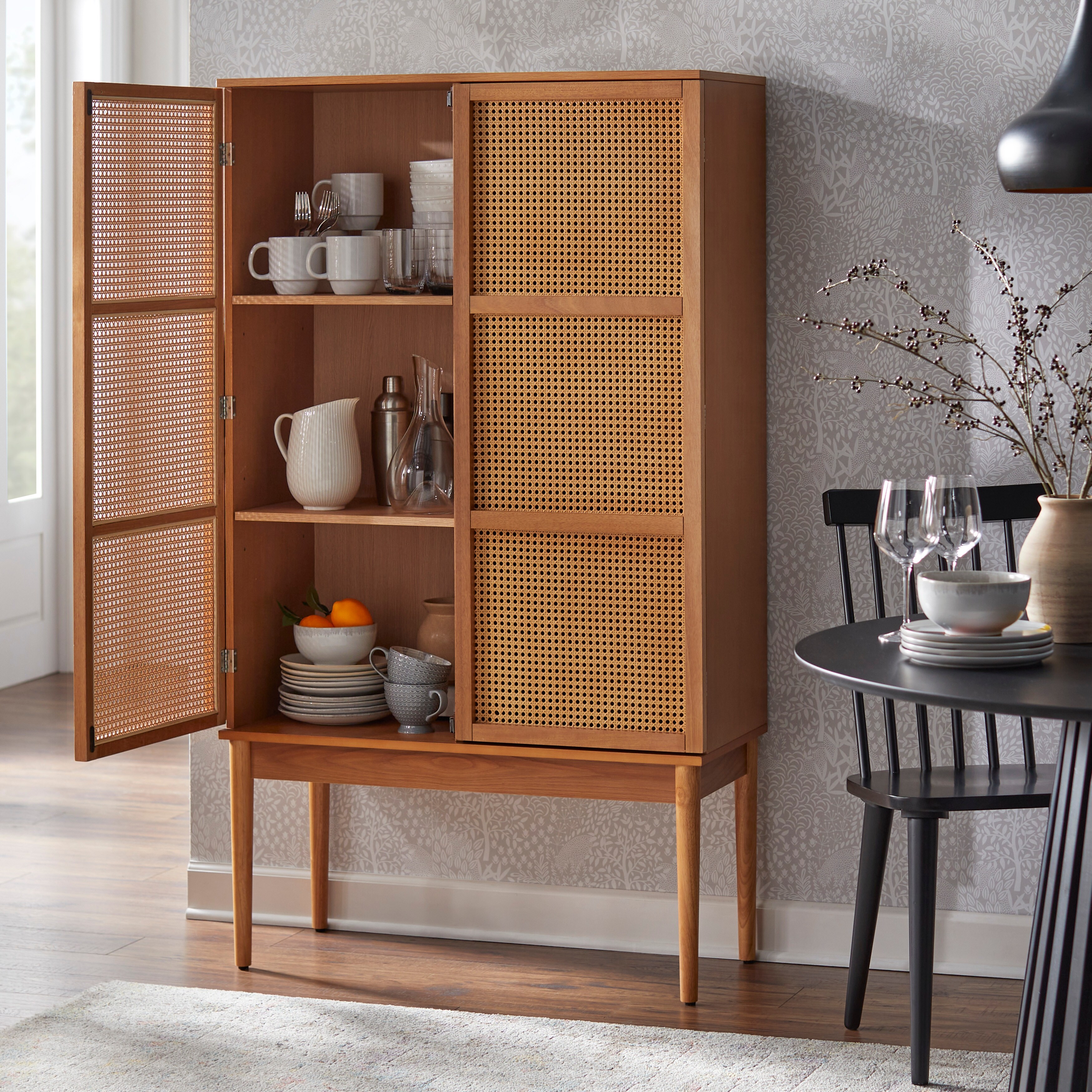 Lifestorey Maxima Cane 2 Door Cabinet