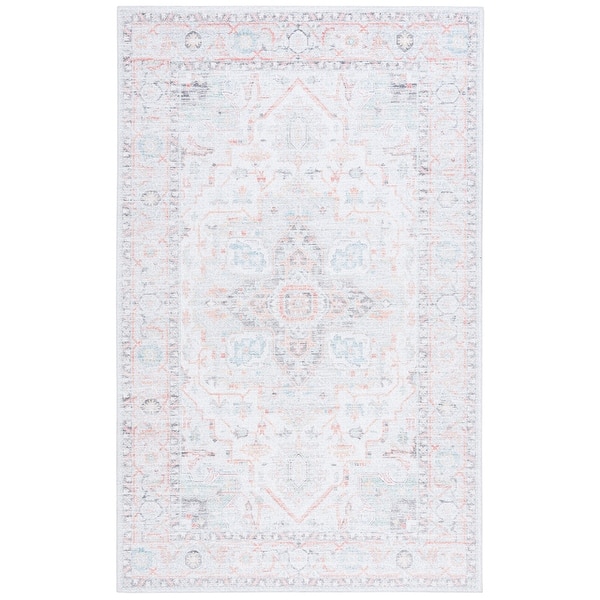 SAFAVIEH Tucson Gessica Machine Washable Slip Resistant Shabby Chic Rug ...