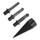 4pcs Firewood Drill Bit Wood Log Splitter Drill Square Hex Round Shank ...