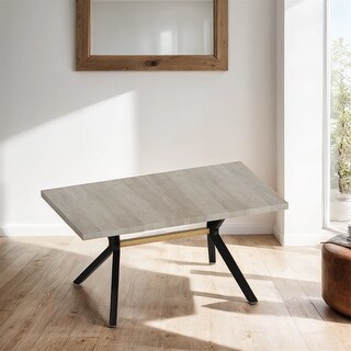 78.74" Retro Rectangular Stretch Dining Table w/ Cross Iron Foot Base ...