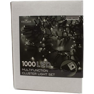 Kurt Adler 3000-Light 98-Foot Cluster Garland with Cool White LED ...