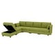 Modular U-shaped adjustable sectional sofa with reversible chains and ...