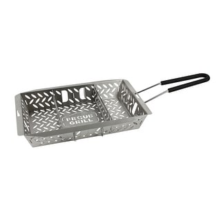 Proud Grill Ultra Versatile Stainless Steel Grill Basket W/ Dividers ...