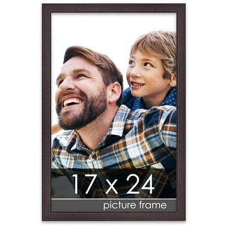 17x24 Distressed/Aged Mahogany Complete Wood Picture Frame with UV ...