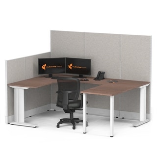 U Shaped Cubicle Workstation 84x60 Powered - Bed Bath & Beyond - 34507694
