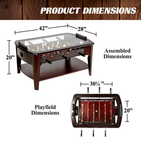 42" Furniture Foosball Soccer Coffee Table, Brown - Bed Bath & Beyond ...