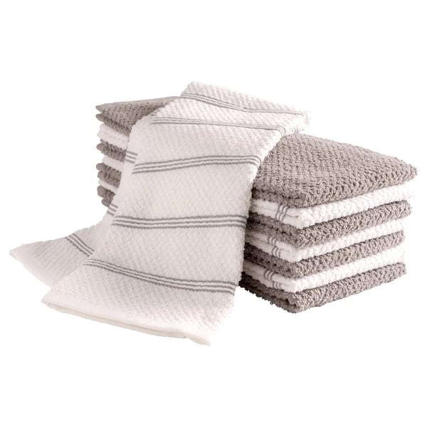 KAF Home Pantry Piedmont Terry Kitchen Towels, Set of 8 - 16 x 26 - Bed ...