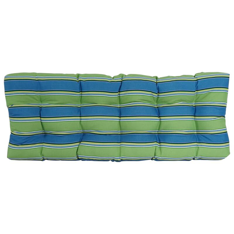 Tufted Indoor/Outdoor Bench Cushion (Multiple widths from 46 to 60 inch ...