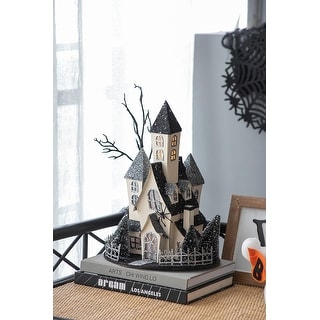 Cardboard Lighted Haunted House Tabletop holiday halloween decor - Bed ...
