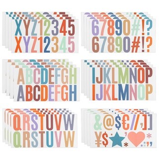 Letter Stickers 2.5", 48Sheets Self Adhesive Alphabet Number Sticker ...