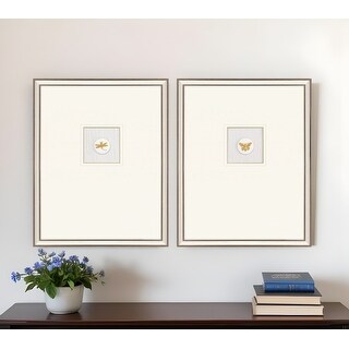 Set Of Two Insect Intaglio II Silver Framed Print Wall Art - Bed Bath ...