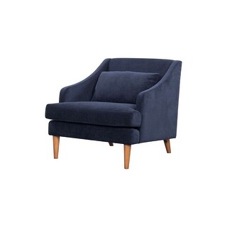 33" Wide Club Chair, Navy Chenille - Bed Bath & Beyond - 37637147