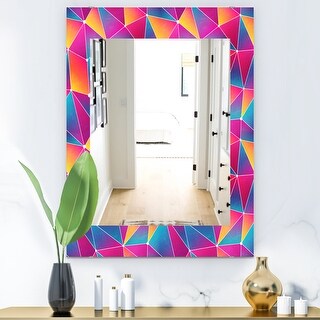 Designart 'Bright Triangle With Grunge Effect' Modern Mirror ...