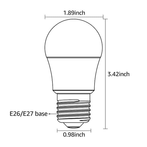 40W Equivalent LED A15 Light Bulb, UL-listed, 5000K Daylight - 6PACK ...