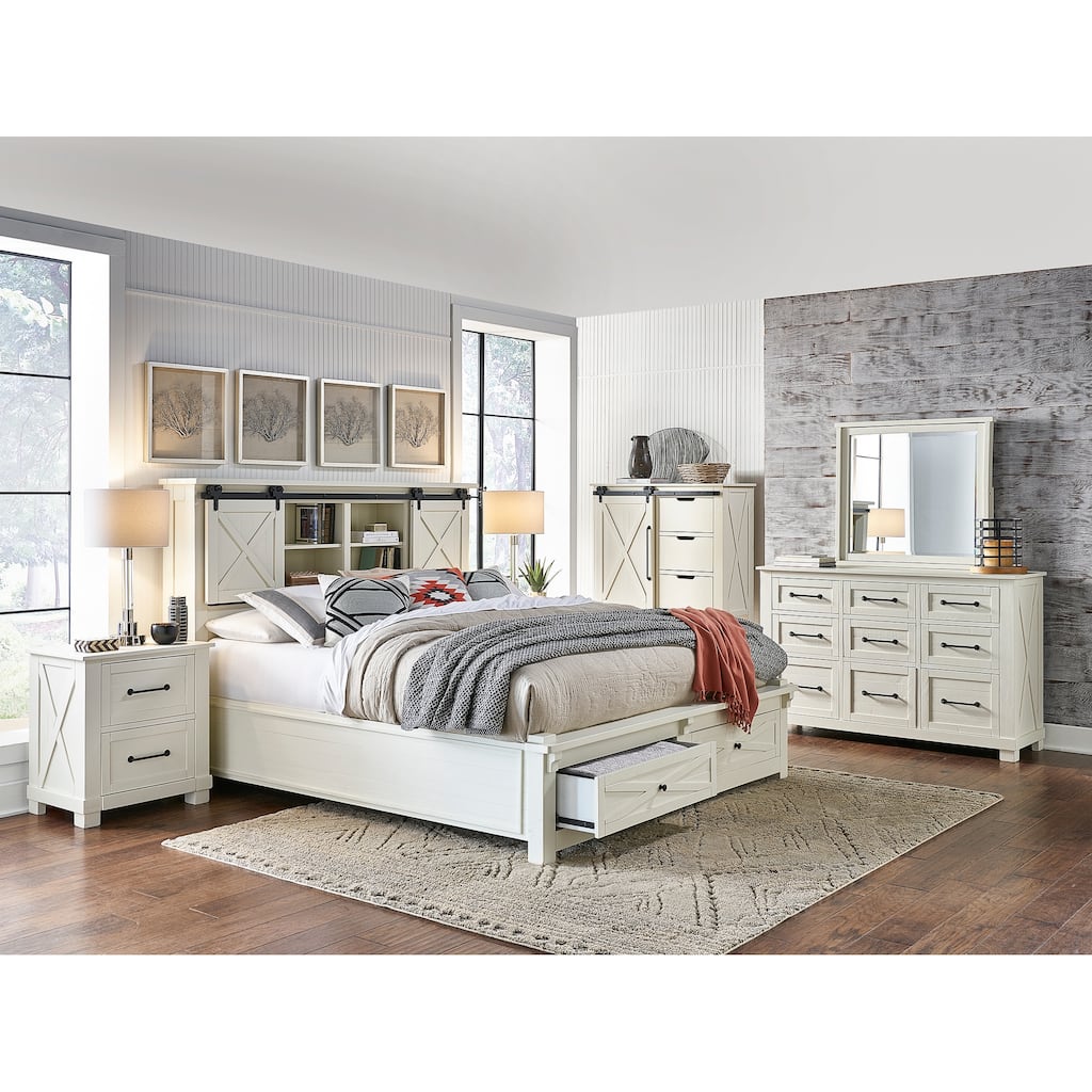 Simply Solid Shanna Solid Wood Storage Platform Bed - Overstock - 29141170