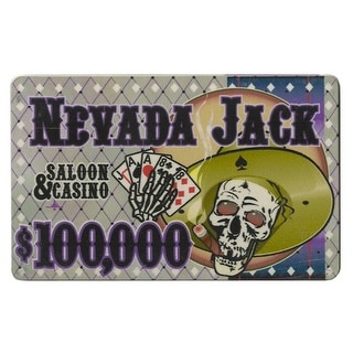 5 100,000/25,000 Dollar Nevada Jack 40 Gram Ceramic Poker Plaques - Bed ...