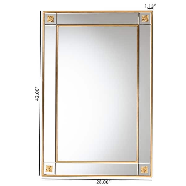 Iara Modern Glam and Luxe Antique Goldleaf Finished Wood Accent Wall ...