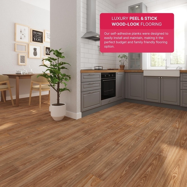 Lucida BaseCore Peel and Stick Vinyl Floor Tiles Wood Look Planks On Sale Bed Bath Beyond 35270517