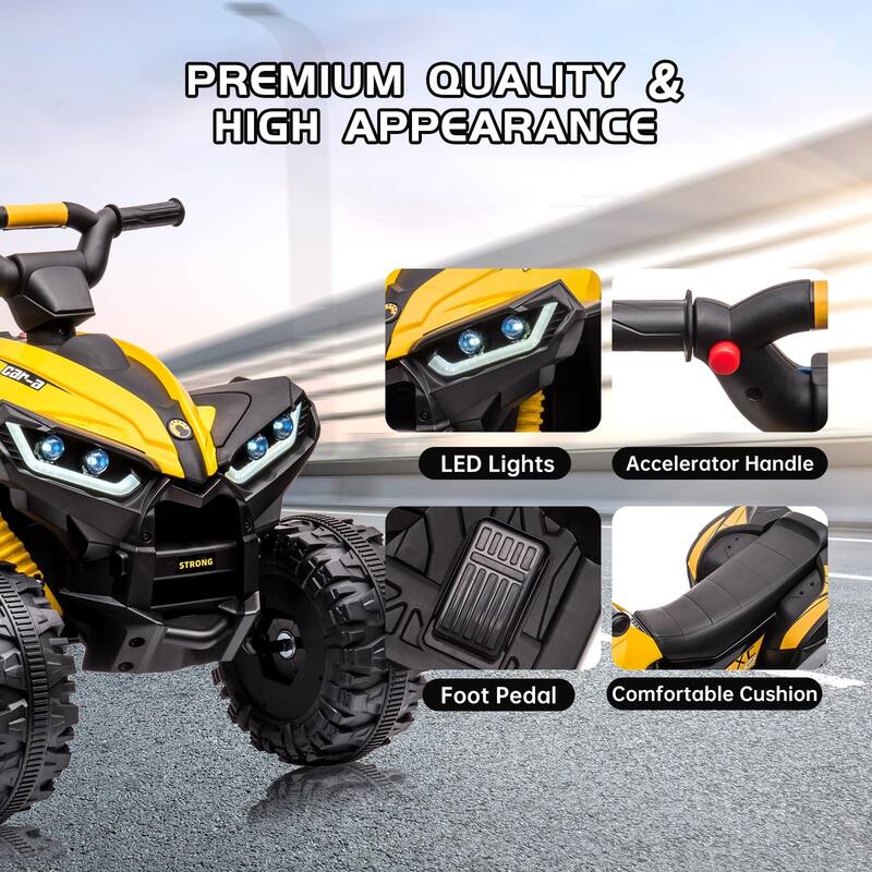12V Ride on 4-Wheeler ATV Quad Vehicle with Remote Control - On Sale ...