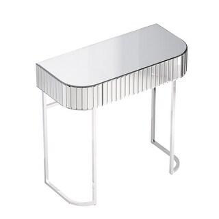 Meterk Strip mirror stainless steel frame dressing table,SILVER - Bed ...
