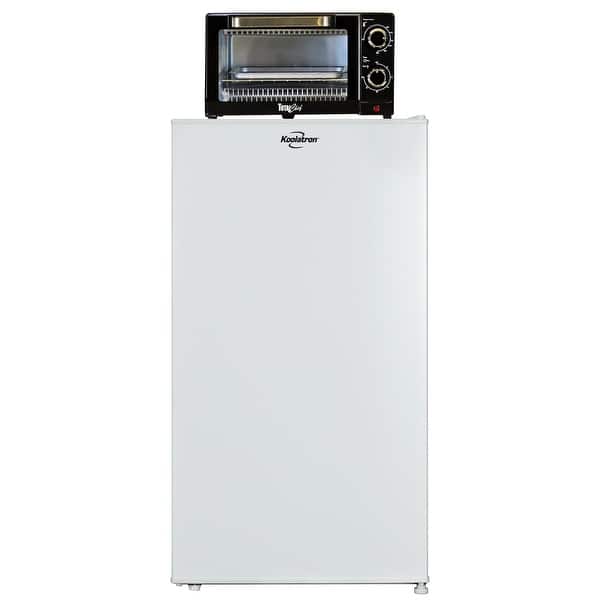 Koolatron 3.1 Cu Ft Compact Fridge and Total Chef 4 slice toaster oven ...