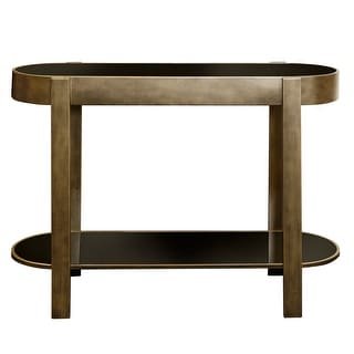 StyleCraft Jim Gaffey - Joseph - Oval Console Table - Black Glass - Bed ...