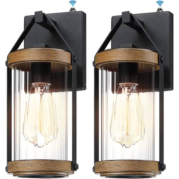 2 pack dusk to dawn wall light fixture indoor lantern wall sconce - Bed Bath & Beyond - 36349590
