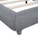Curved Design Teddy Fleece Upholstered Platform Bed Frame - Bed Bath ...