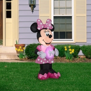 Gemmy Airblown Inflatable Minnie Mouse in Polka Dot Dress, 3.5 ft Tall ...