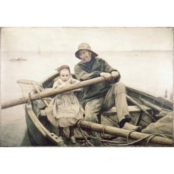 The Helping Hand 1881 Emile Renouf (8 X 10) Poster Print (8 X 10) - Bed ...
