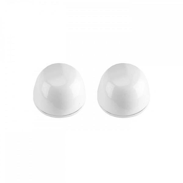 White Aluminum Toilet Bolt Covers Standard Size Fit (Set of 2) - Bed ...