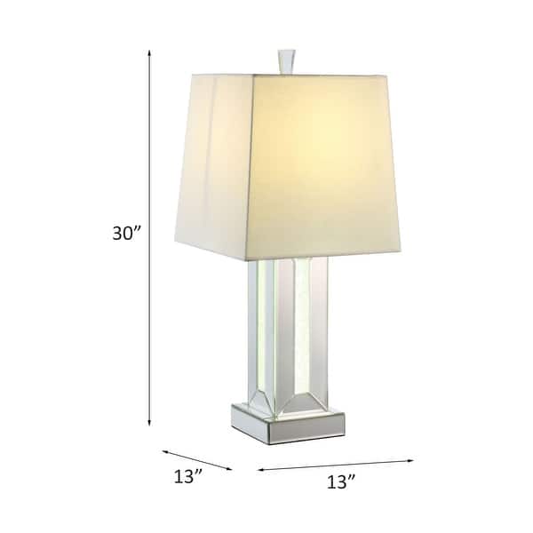 Silver Mirror Table Lamp and Engineered Stone - Bed Bath & Beyond ...