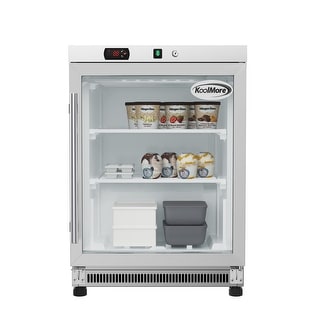 24 in. Commercial Countertop Display Freezer in White with Stainless ...