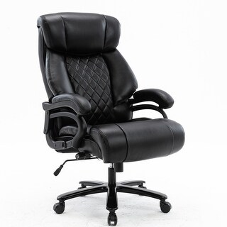 High Back Big Executive Office Chair 400lb- Adjustable Lumbar Support ...