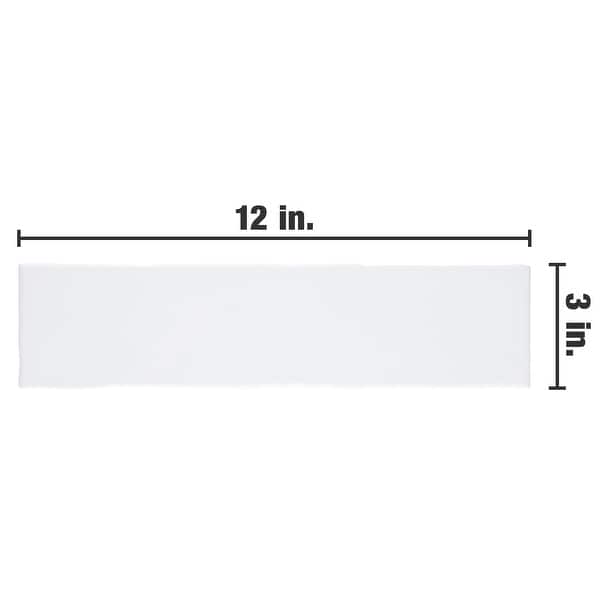 Merola Tile Castillo White 3" x 12" Ceramic Wall Tile - Bed Bath ...