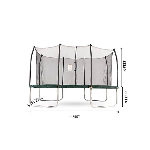 Skywalker Trampolines 14ft x 8ft Rectangle Trampoline - Green ...