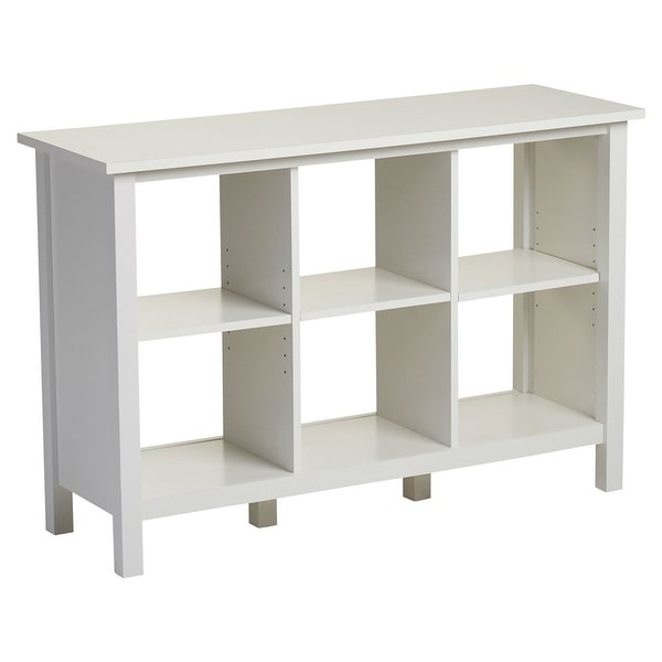 Adjustable Shelf 6 Cube Bookcase Storage Unit Sideboard in White