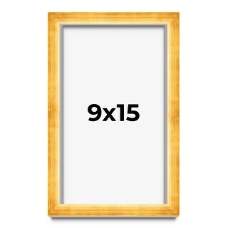 9x15 Shadow Box Frame Gold | 1.625 Inches Deep Real Wood Traditional ...