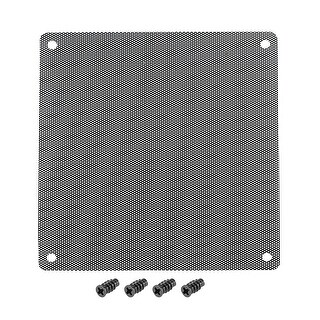 3 Pcs Black PC Fan Dust Screen Plastic Dustproof Computer Case Mesh ...