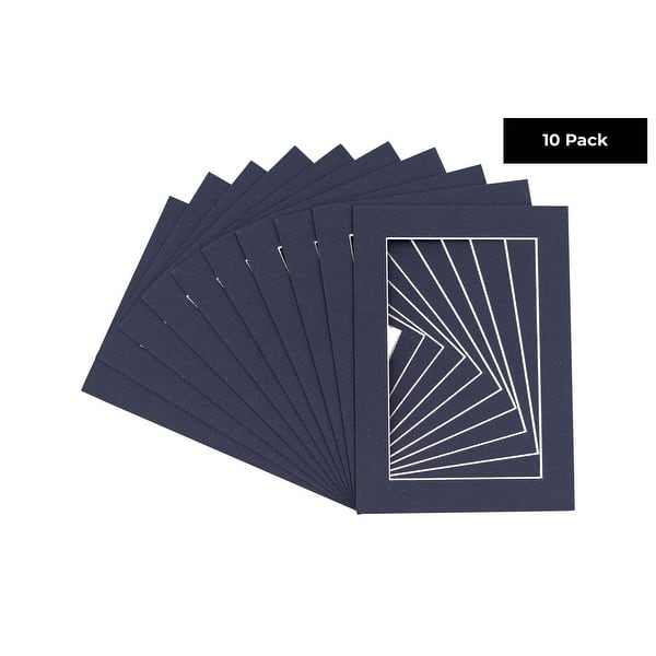 Pack of TEN 18x20 Mats Bevel Cut for 16x18 Photos - Acid Free Navy ...