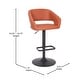 Modern Upholstered Adjustable Height Swivel Barstool with Footrest ...